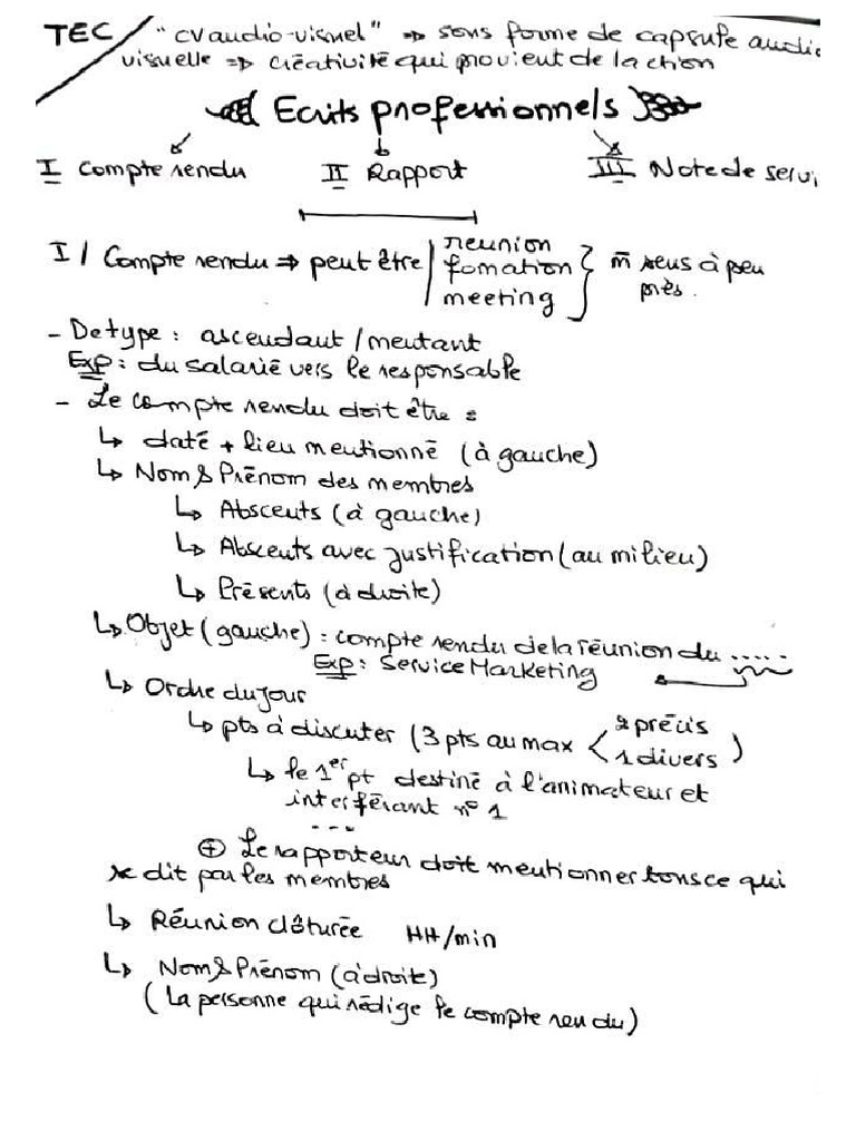 Tec Écrits Professionnels | PDF