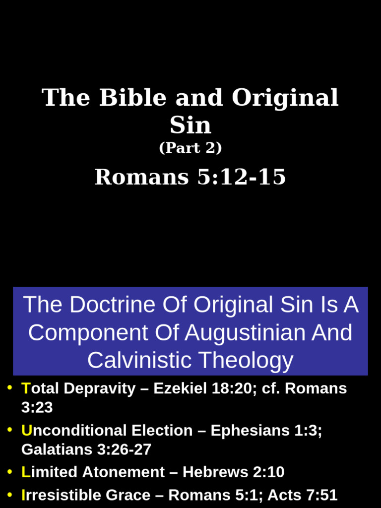 The Bible and Original Sin (Part 2) | PDF | Original Sin | Sin