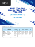 COT Rating Sheet for Highly Proficient Teachers | PDF | Teachers | Learning