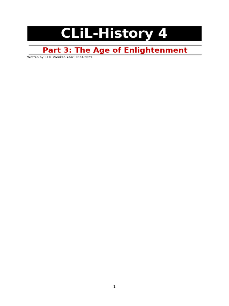 CLiL History 4 - Module 5 (Answers) | PDF | Candide | Age Of Enlightenment