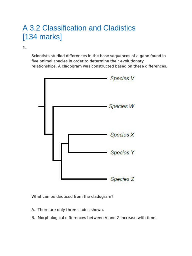A 3.2 Classification and Cladistics | PDF | Lyme Disease | Evolution