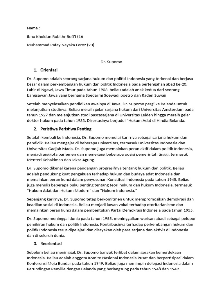 Dr. Supomo | PDF