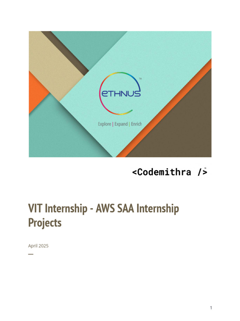 VIT AWS Internship Project Ideas | PDF | Amazon Web Services | Point Of ...