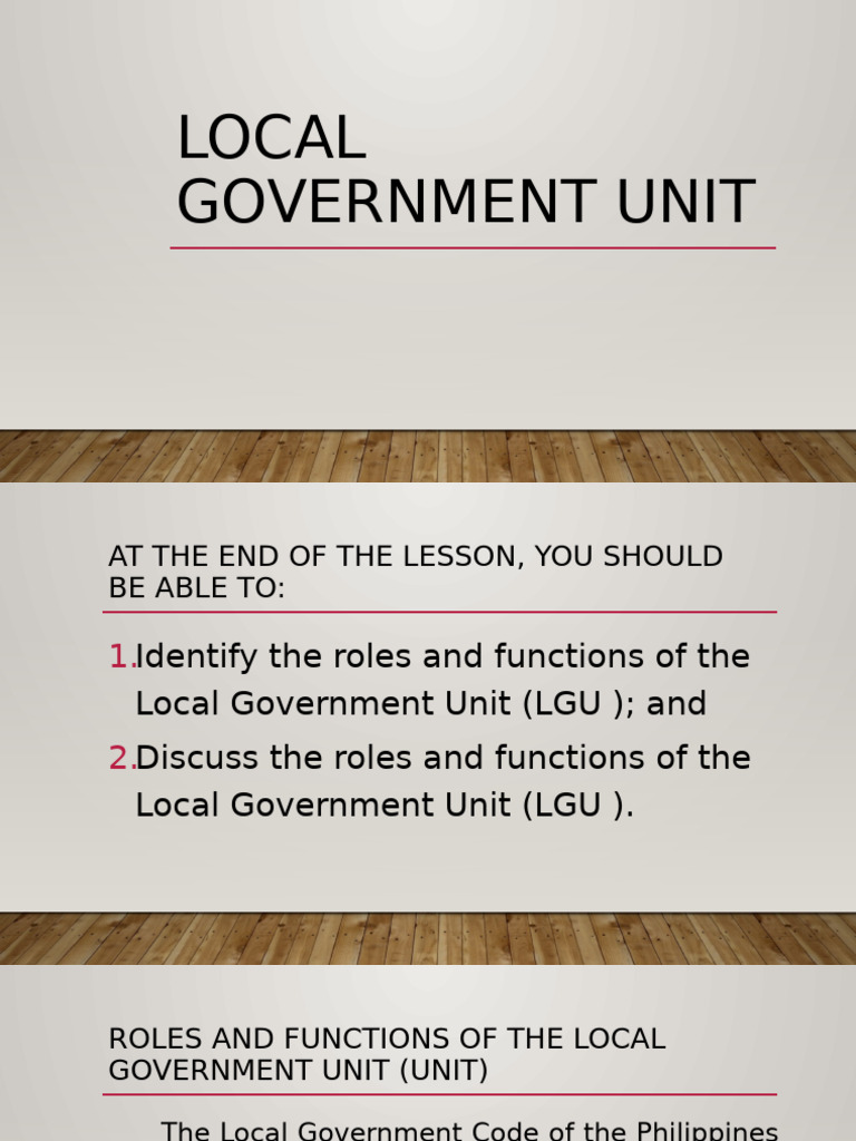 Roles and Functions of Local Government | PDF | Governance | Mayor