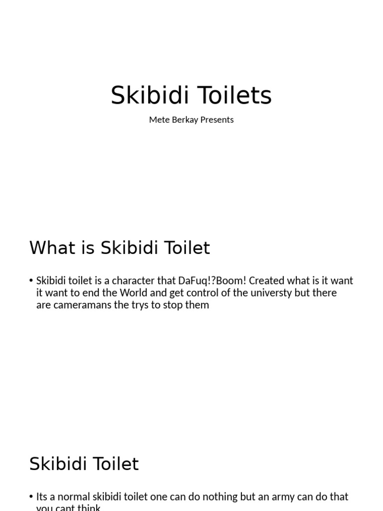 Overview of Skibidi Toilet Characters | PDF