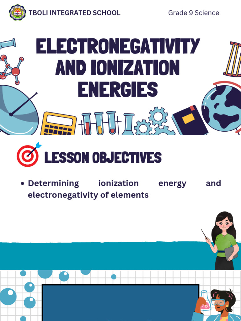 Electronegativity and Ionization Energies | PDF | Ion | Ionic Bonding