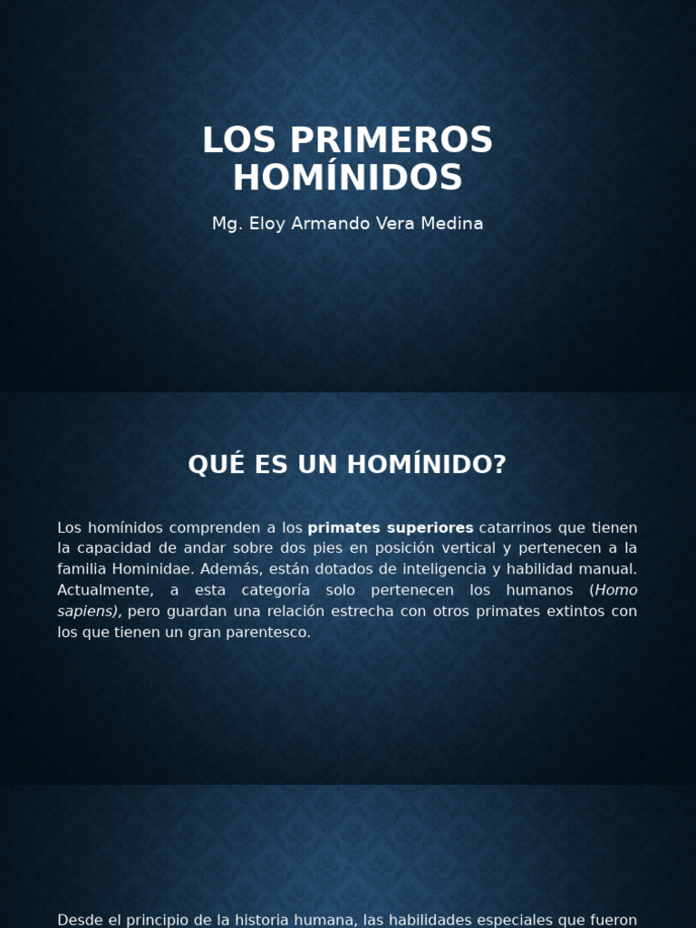 Los Primeros Homínidos | PDF | Hominidae | Humano