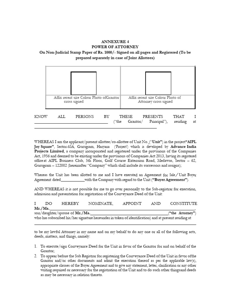 Court Affidavit Cum Annexure Cum Allot | PDF | Conveyancing | Deed