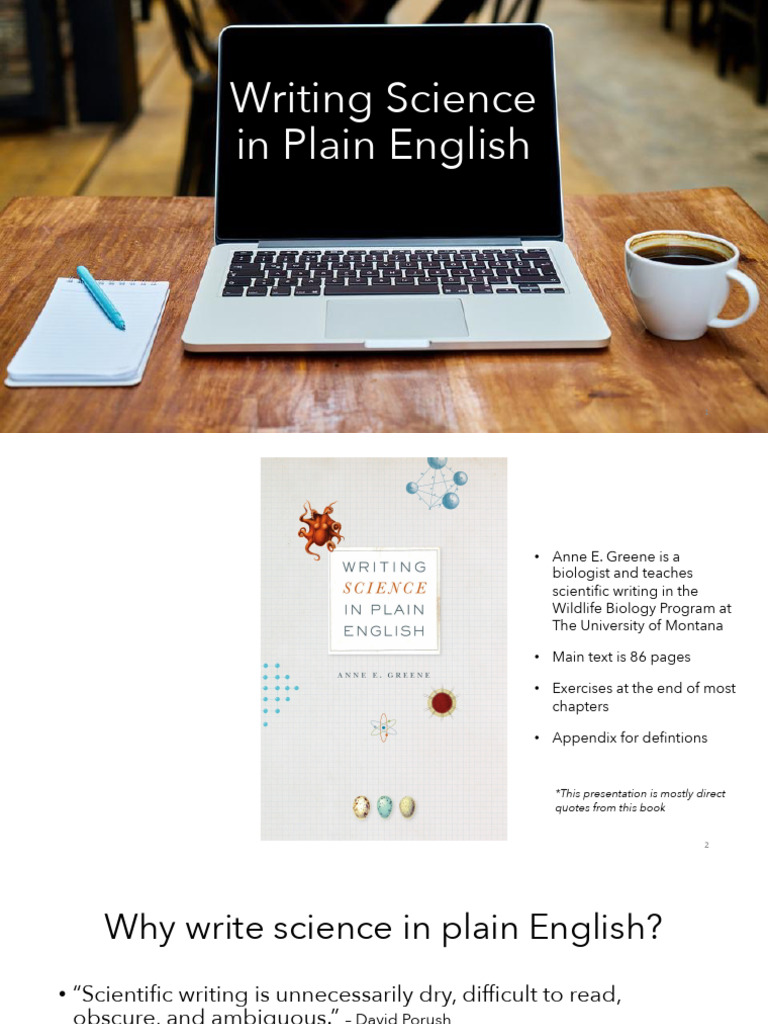Writing Science in Plain English 2023 | PDF | Subject (Grammar) | Verb