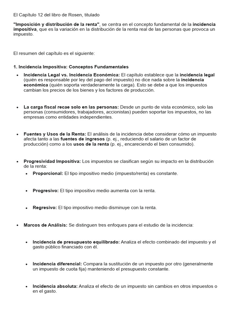 Resumen Cap 12 Rosen | PDF | Impuestos | Monopolio