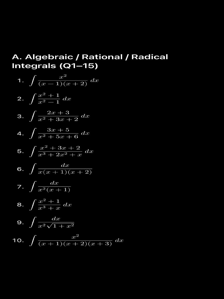Integrals | PDF