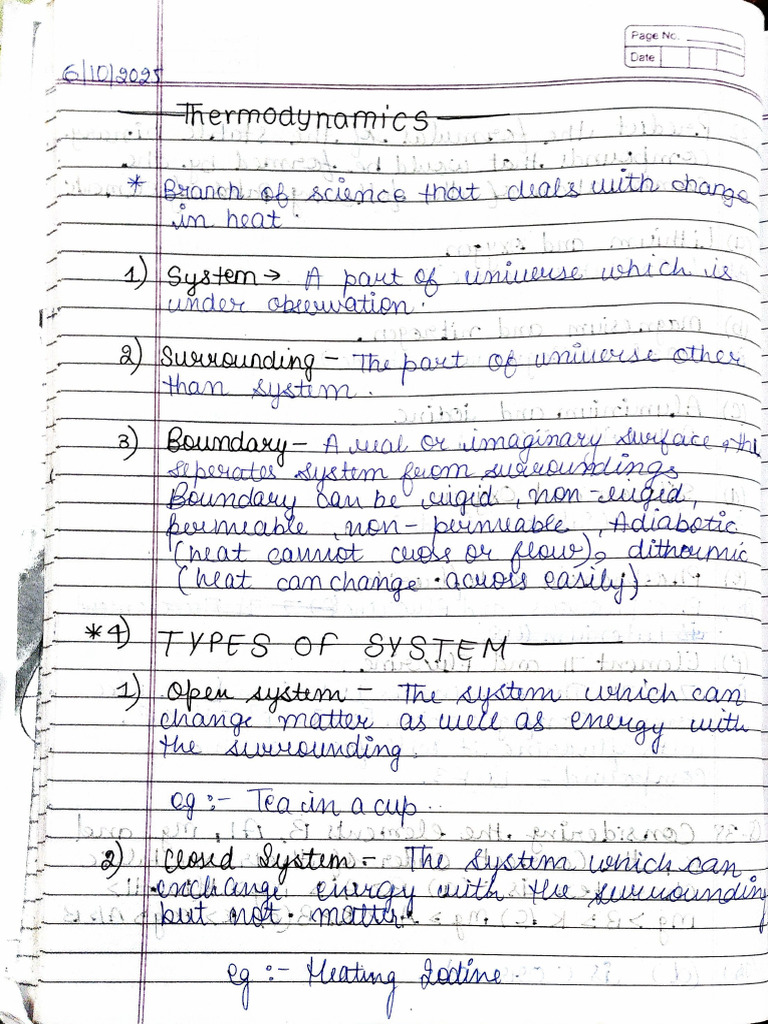 Thermodynamics Notes | PDF