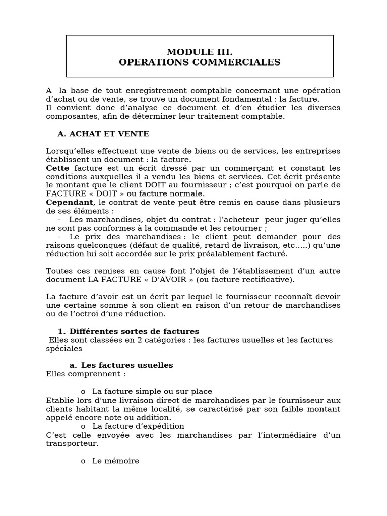 Comprendre les Factures en Comptabilité | PDF | Inventaire | Facture