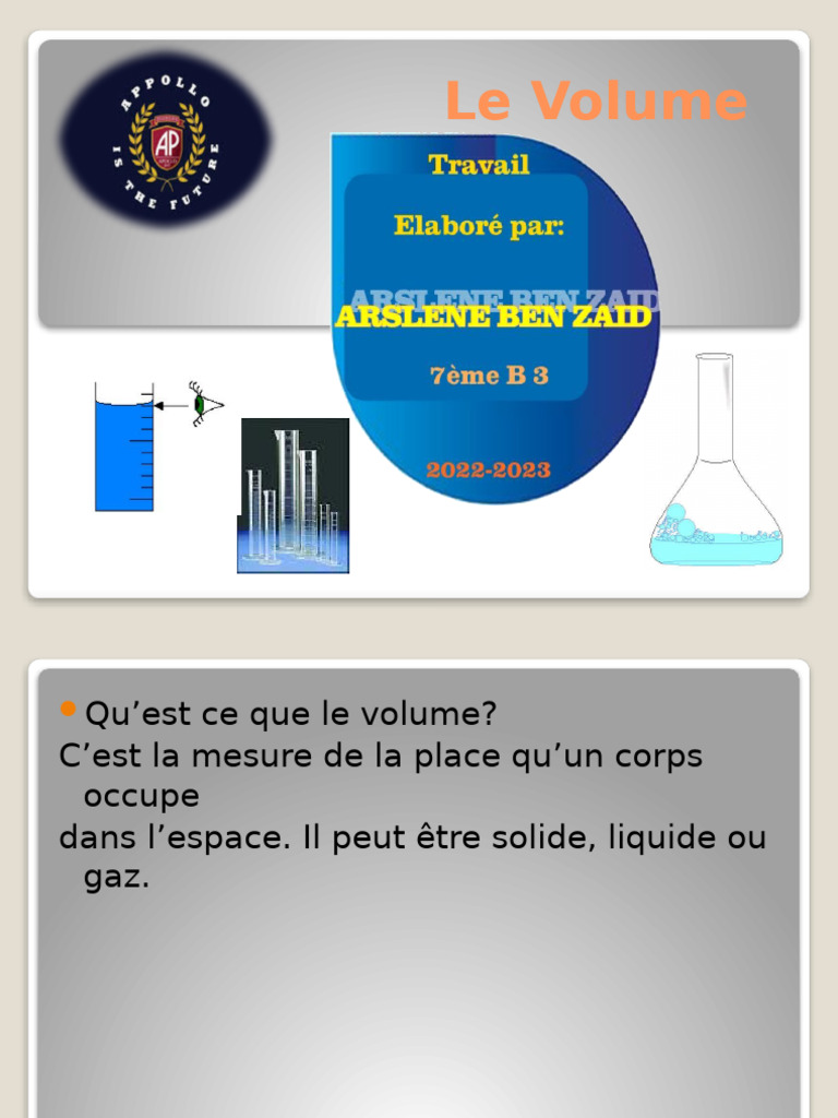 Qu'est-ce que le volume ? | PDF