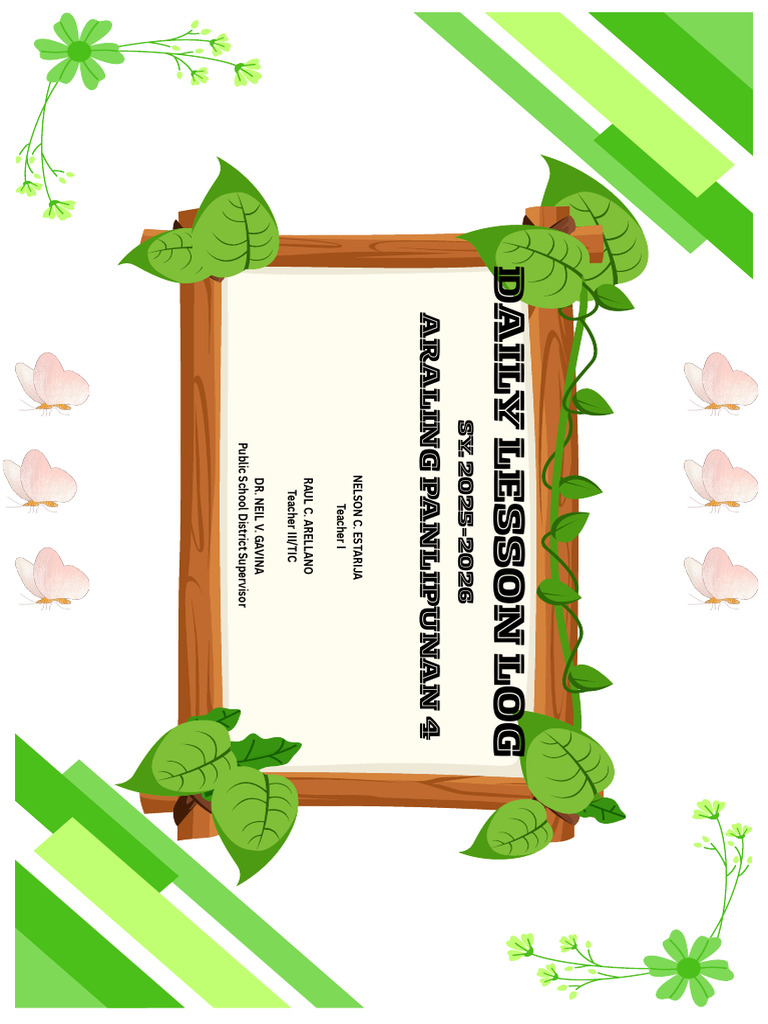 Daily Lesson Log for SY 2025-2026 | PDF
