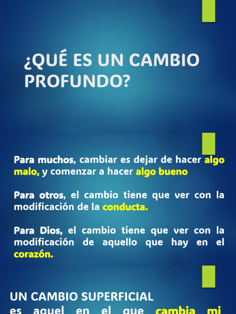 Qué Es Un Cambio Profundo | PDF