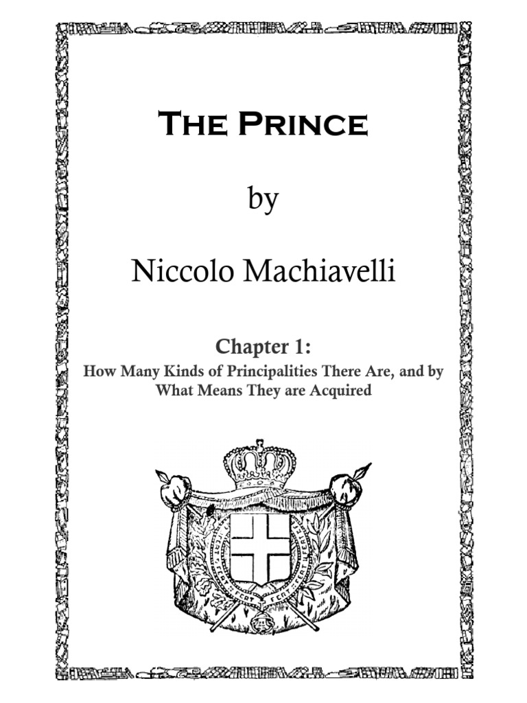 The Prince 002 Chapter 1 How Many Kinds of Principalities There Are and ...