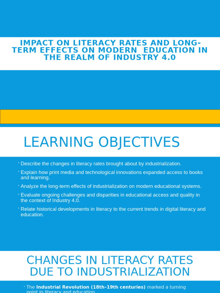 Impact On Literacy Rates and Long-Term Effects On | PDF