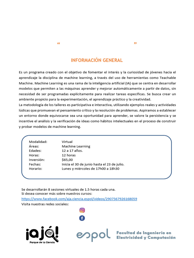 INFORMACIÓN GENERAL - TEMARIO Machine Learning Desde 0 JUNIO | PDF | Aprendizaje automático ...