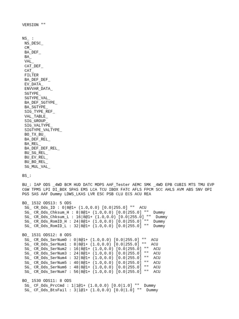Hyundai Kia Generic - DBC | PDF | Pressure | Units Of Measurement