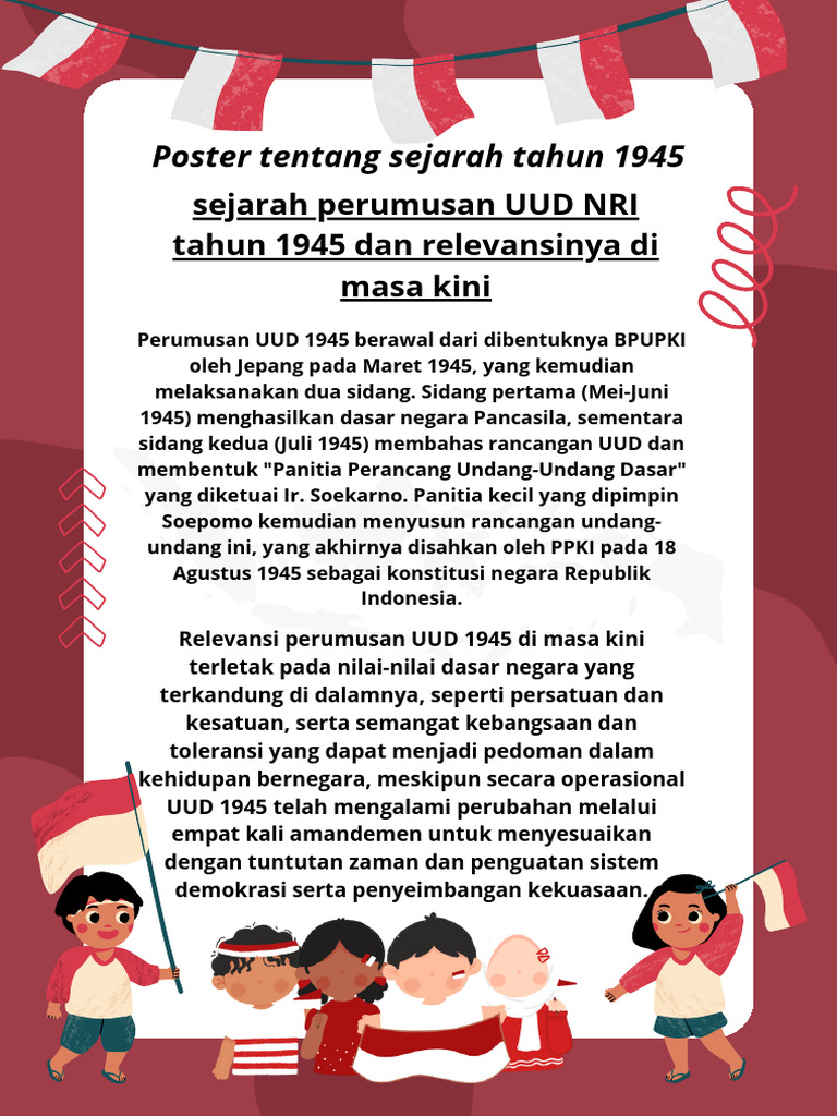 Merah Dan Putih Hari Kemerdekaan Indonesia A4 Dokumen - 20250914 ...