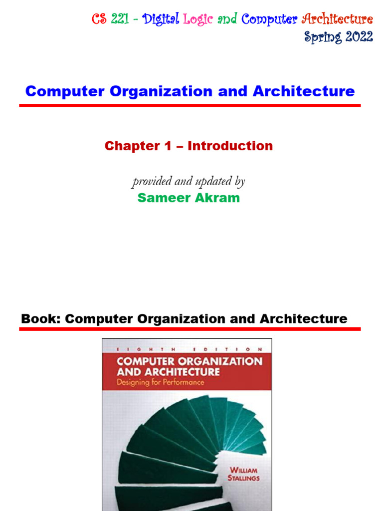 Ch1 Introduction - Sameer Akram (Updated) | PDF | Central Processing Unit | Computer Data Storage