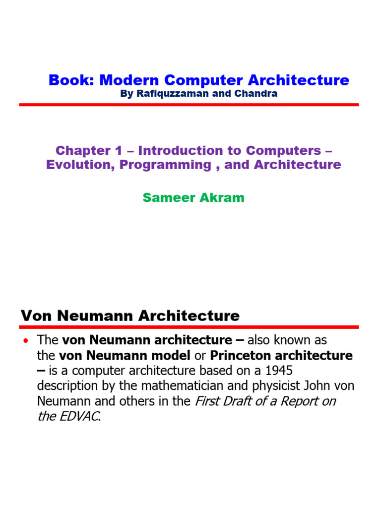 Ch1 Introduction (Book - Modern Comp Arch) - Sameer Akram | PDF ...