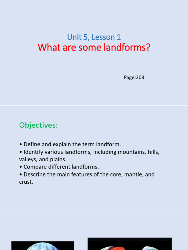 Understanding Earth's Landforms | PDF