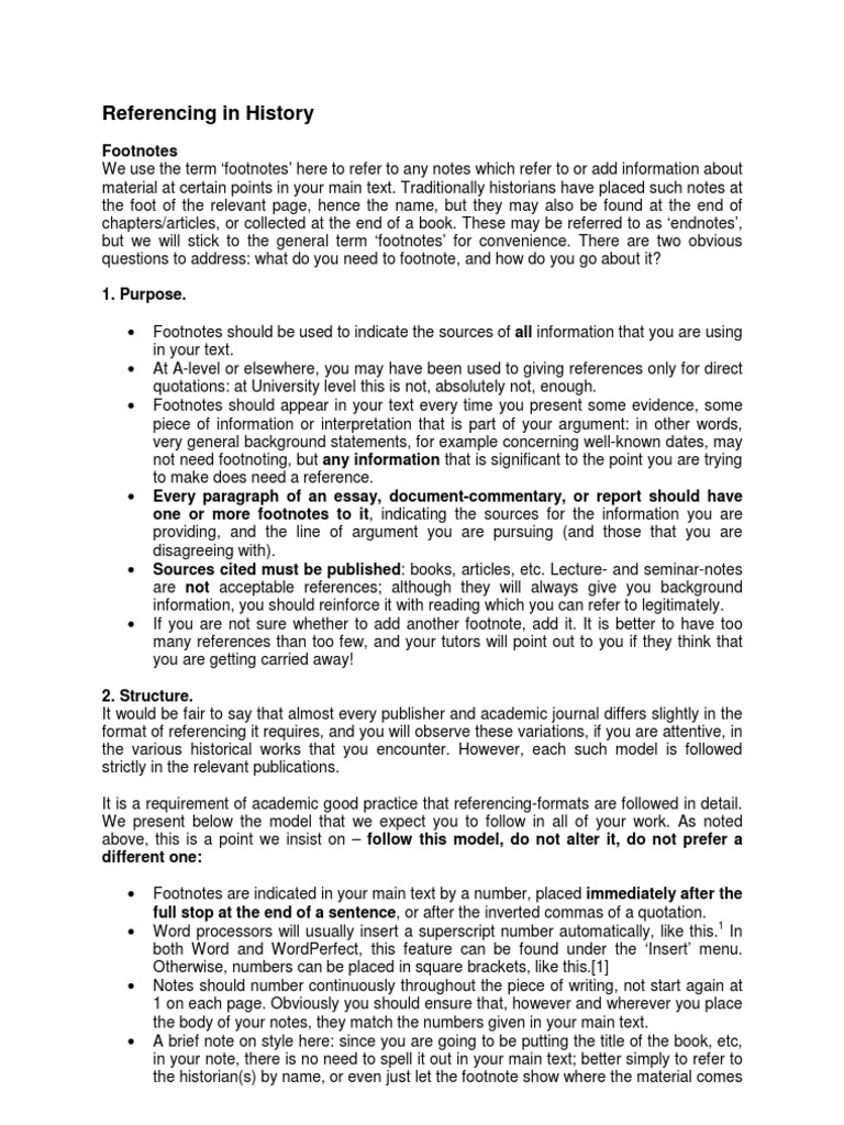 History Referencing | PDF | Note (Typography) | Quotation Mark