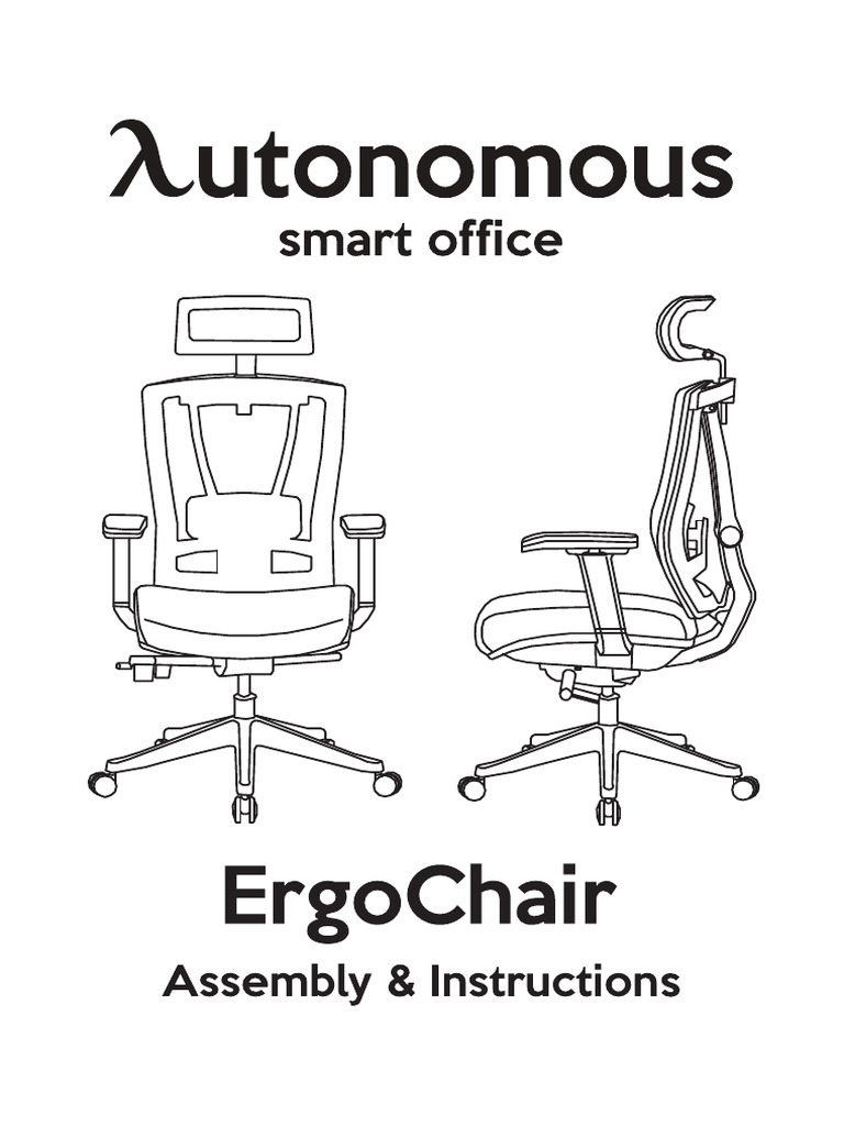 Autonomous Ergo Chair Assembly Instruction v1 | PDF | Screw