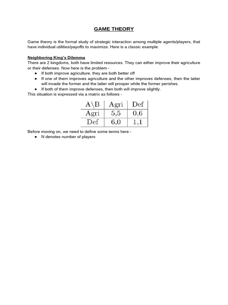 Understanding Game Theory Basics | PDF