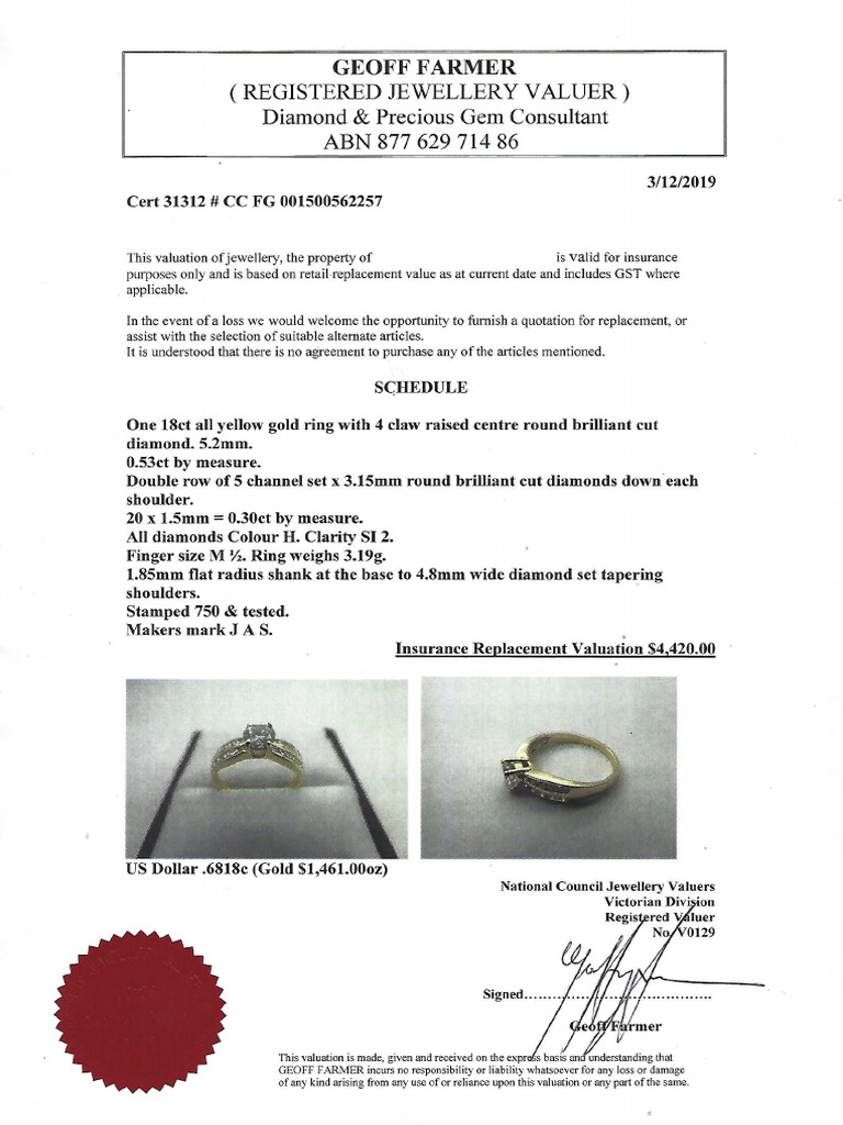 Jewellery Valuation Australia Cash Converters Page - 031 | PDF