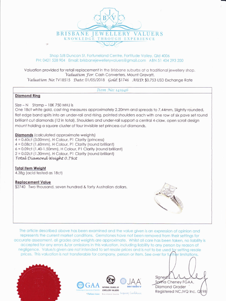 Jewellery Valuation Australia Cash Converters Page - 062 | PDF