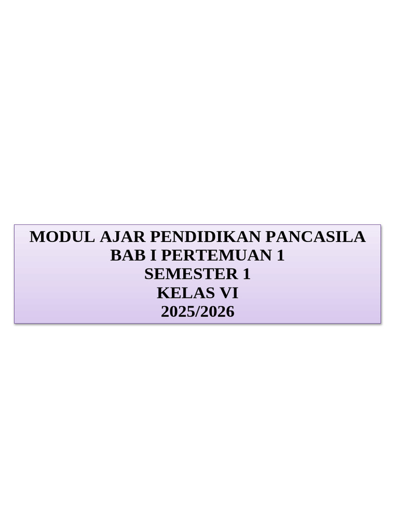 Modul Ajar Bab I Pertemuan 1 (Sudah Direvisi) | PDF