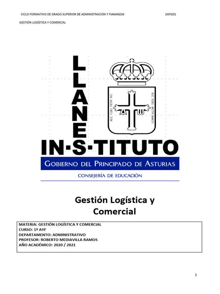 Gestión Logística en Administración y Finanzas | PDF | Obtención ...