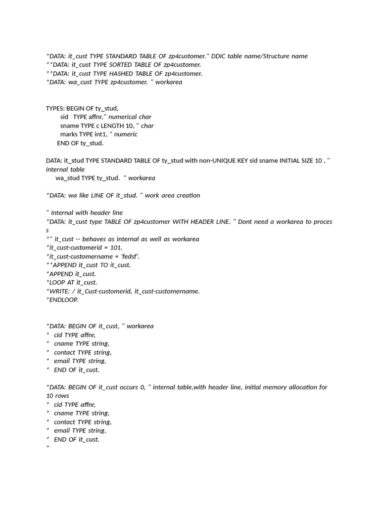 Abap Basics d3 | PDF | Databases | Information Retrieval