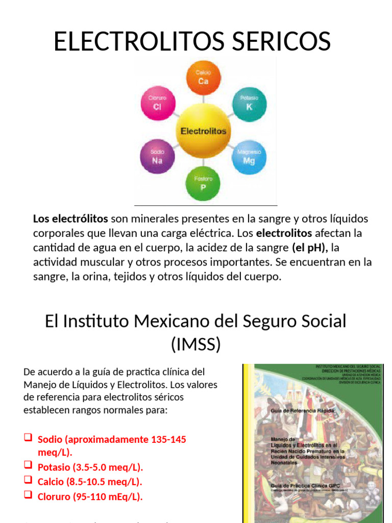 Valores Normales de Electrolitos Séricos | PDF | Sodio | Electrólito