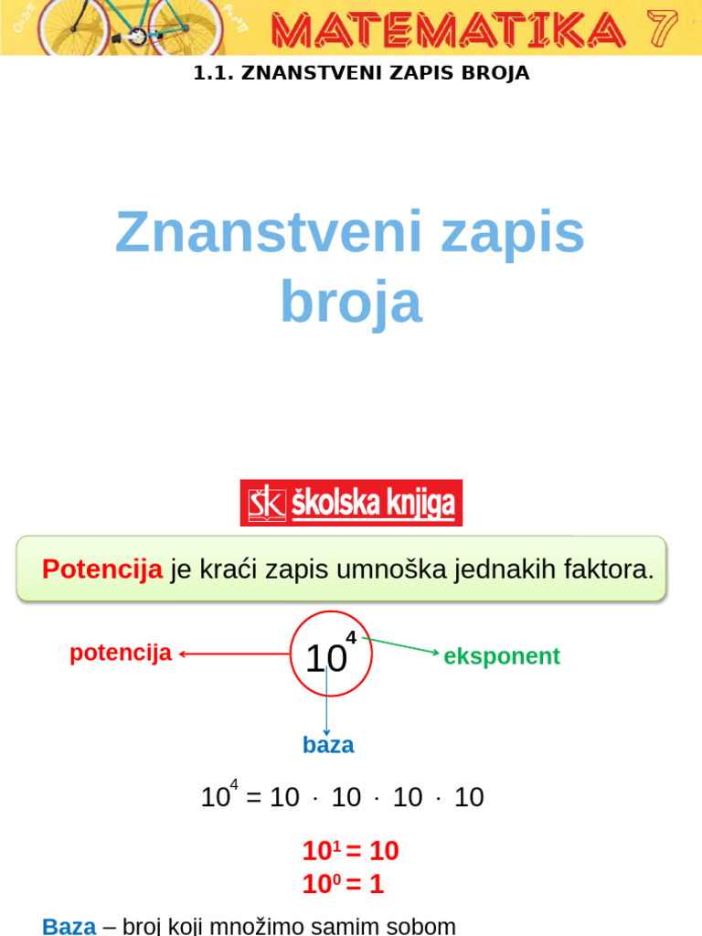 1 1 Znanstveni Zapis Broja | PDF