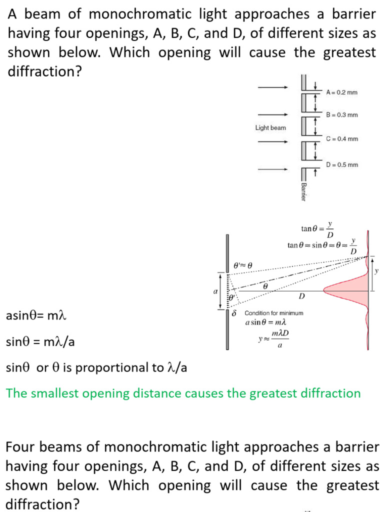 Diffraction Problems NA | PDF | Angular Resolution | Wavelength