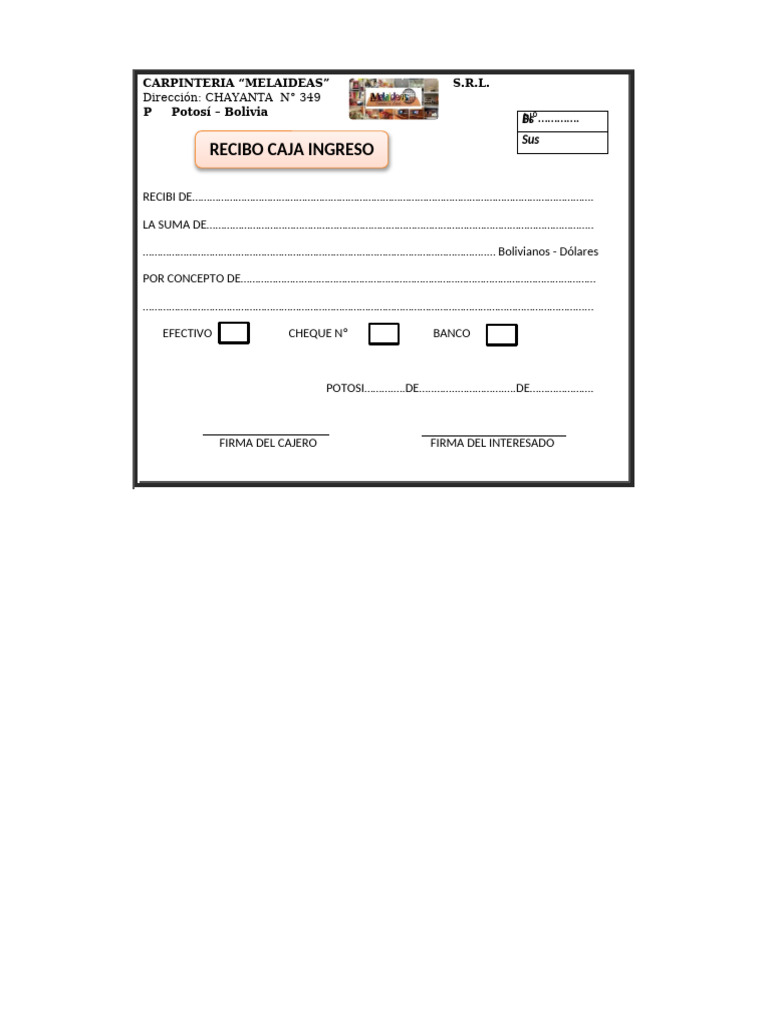 Recibo de Caja Ingreso | PDF