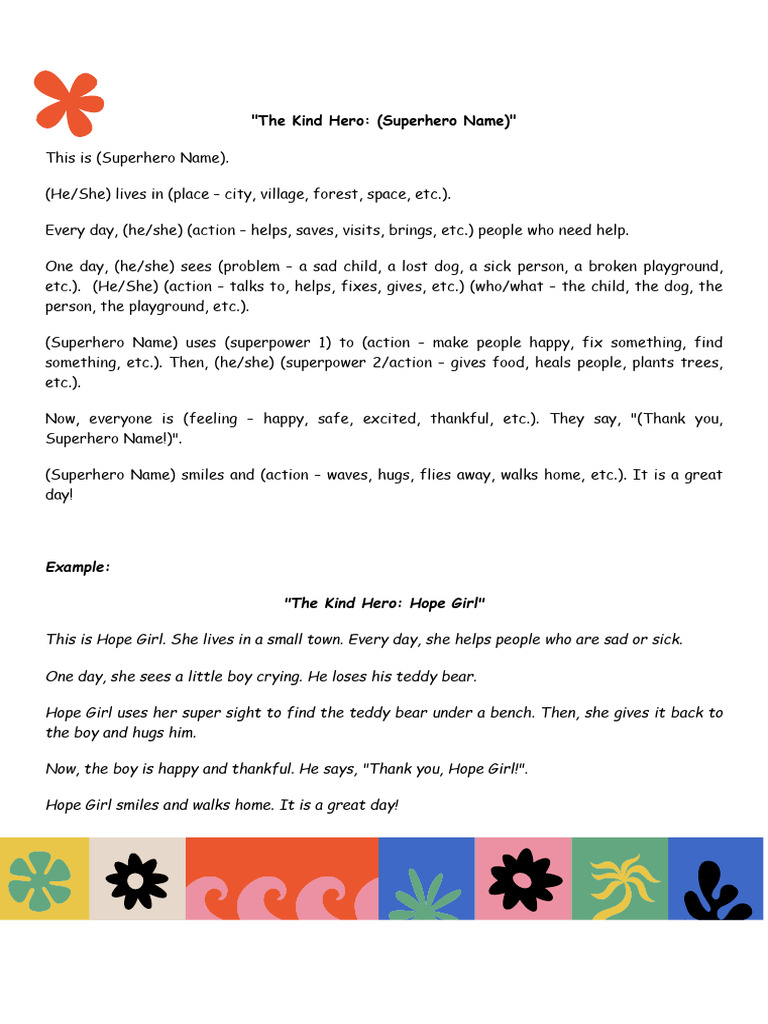 Superhero Story Sample | PDF