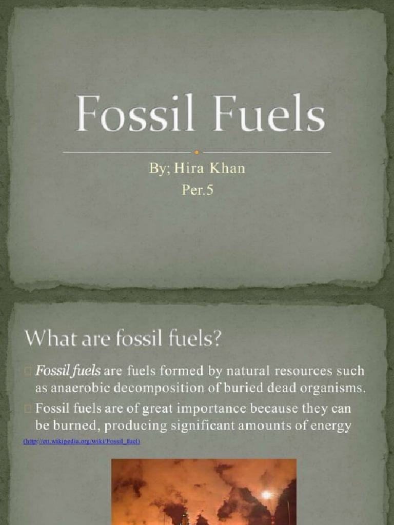 Fossil Fuels | PDF
