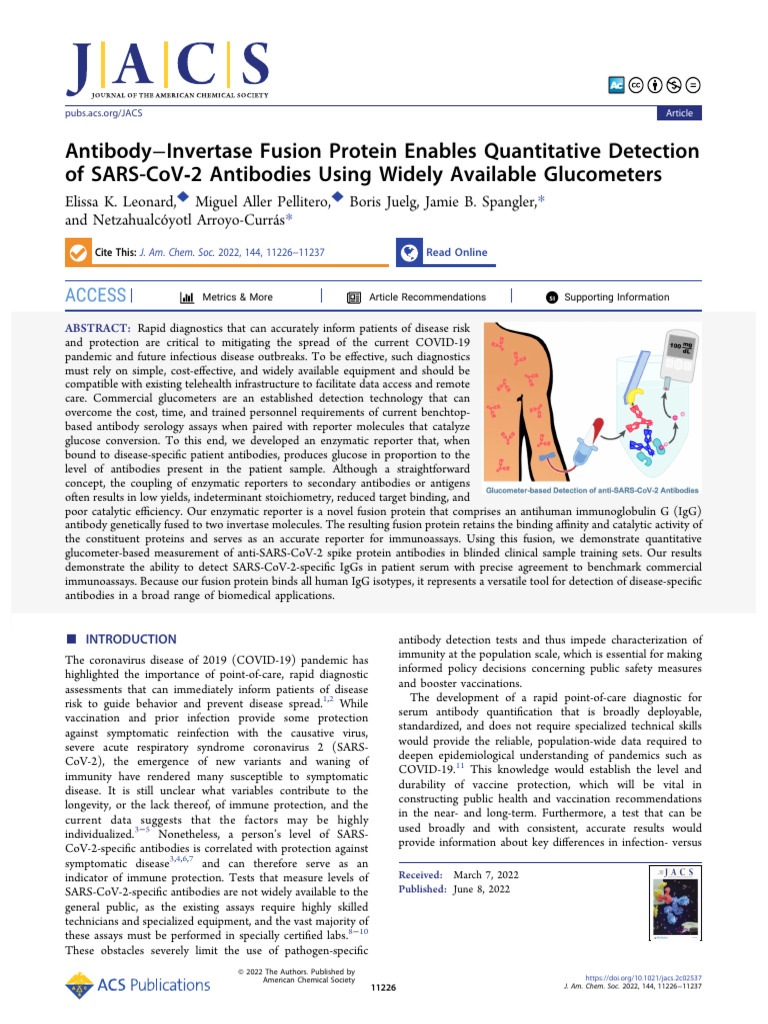 Antibody Invertase Fusion Protein Enables Quantitative Detection of ...
