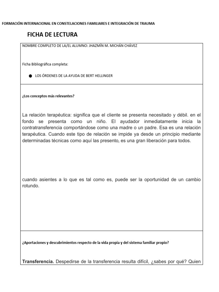 Los Ordenes de La Ayuda de Bert Helinger | PDF | Psicosis | Salud mental