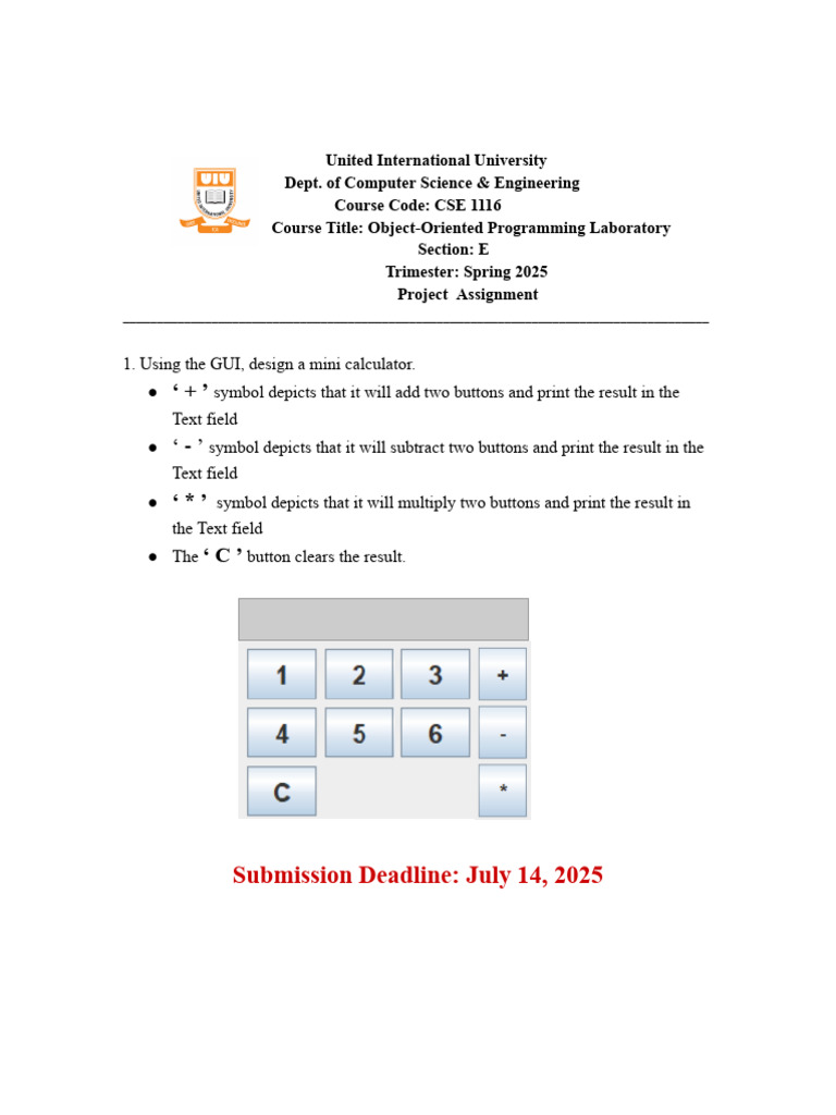 Project Assignment 251 CSE1116 E SHSR | PDF