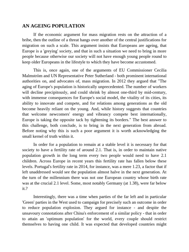 An Ageing Population | PDF