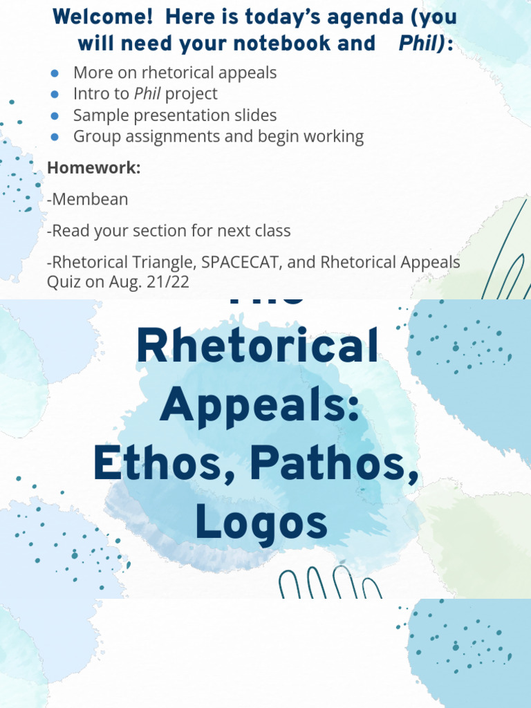 Ethos Pathos Logos Notes | PDF | Philology | Language Arts & Discipline
