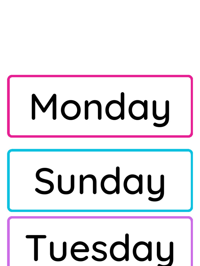 Simple Colorful Months of The Year Flashcards | PDF
