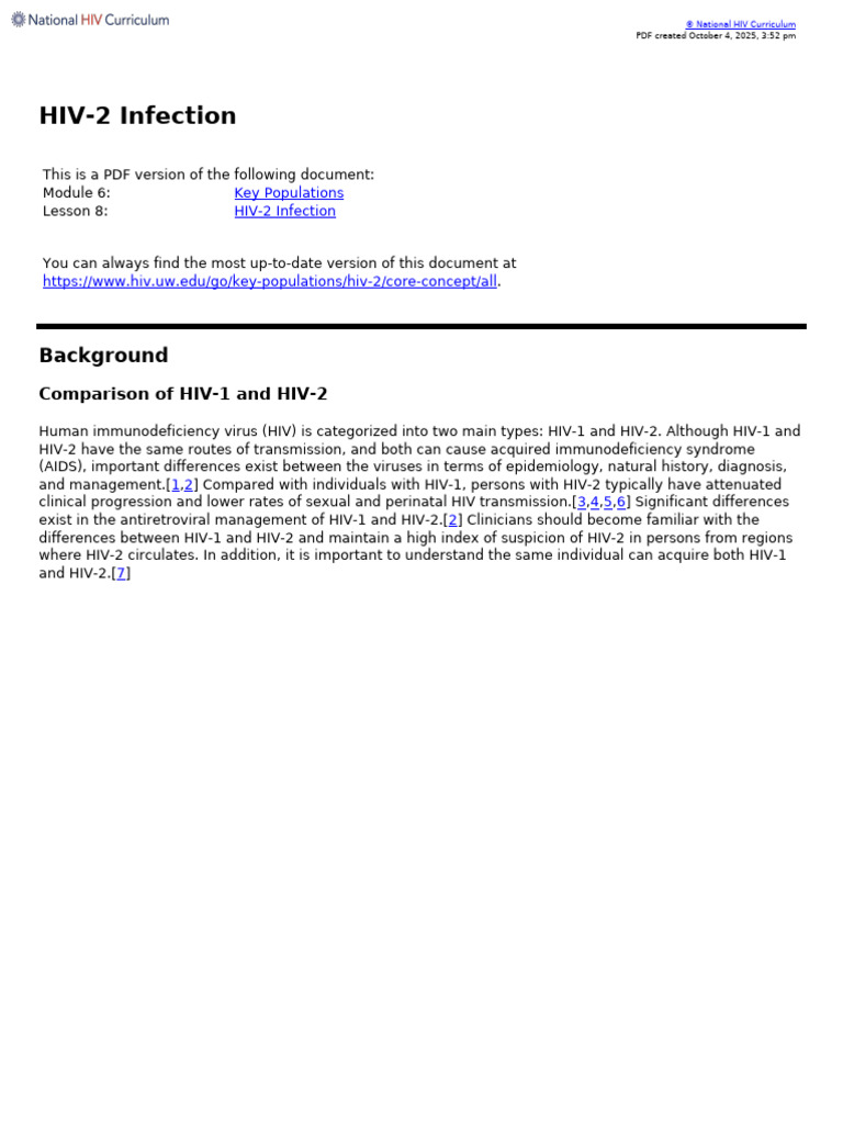 Understanding HIV-2 Infection Basics | PDF | Diagnosis Of Hiv/Aids | Hiv