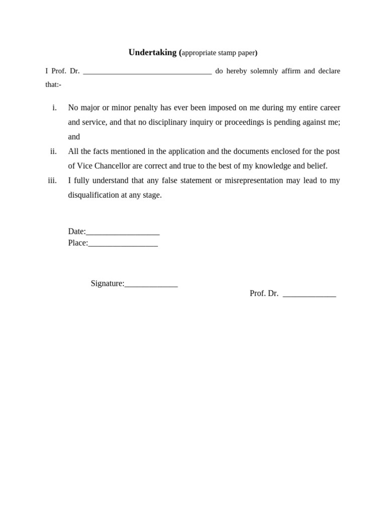 Undertaking ( | PDF